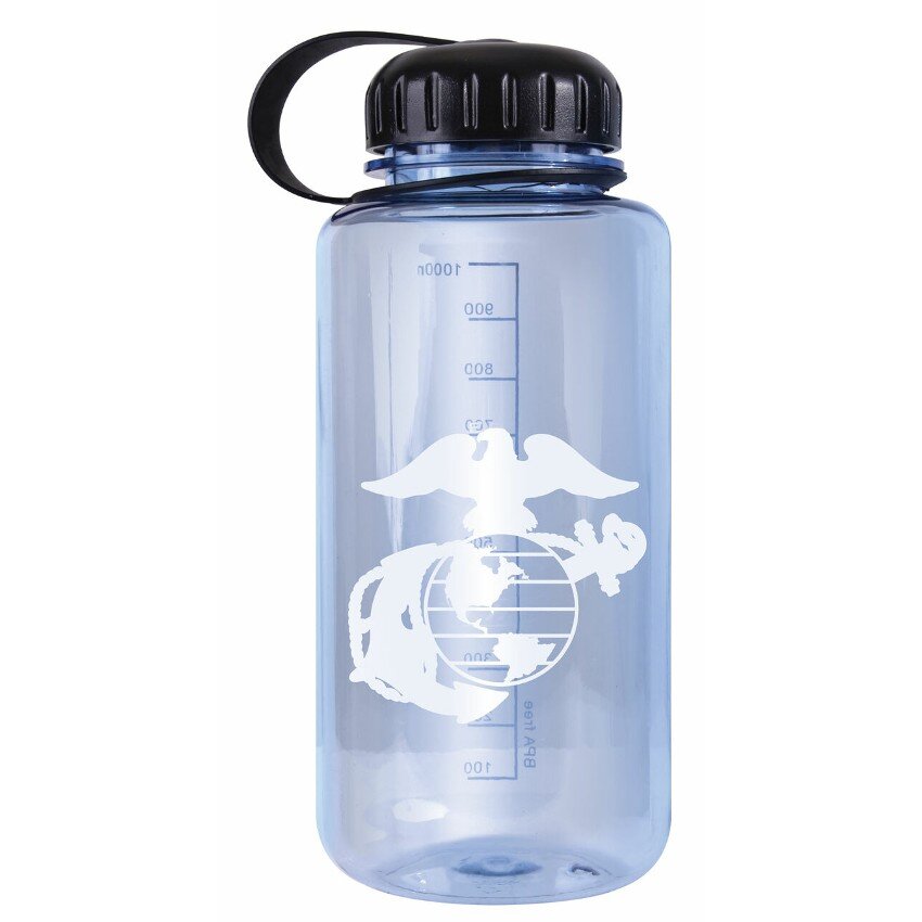 USMC Blue EGA Water Bottle - Devil Dog Depot