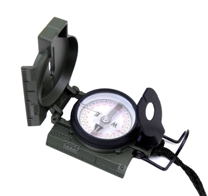 Military Issue Phosphorus Lensatic Compass - Devil Dog Depot