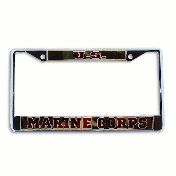 Marine Corps Red And Gold License Plate Frame - Devil Dog Depot