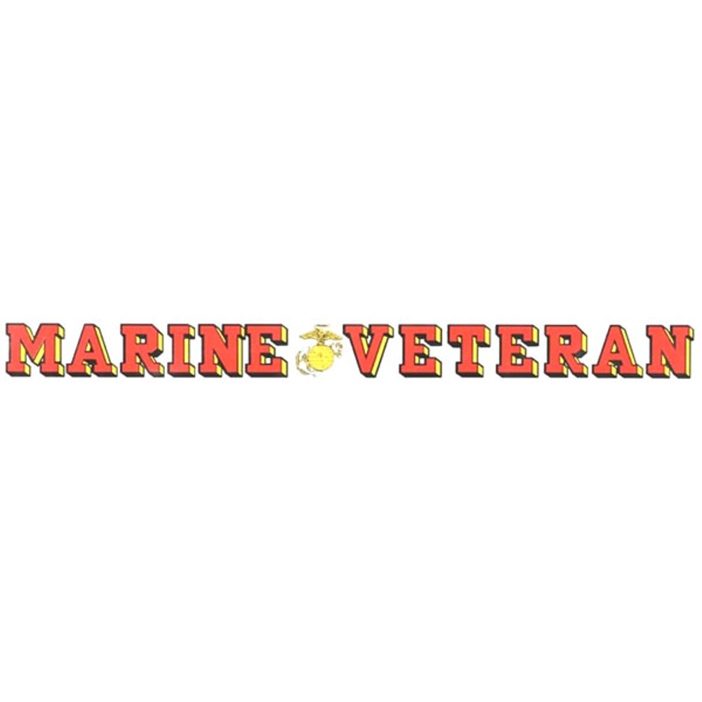 Marine Veteran (17 inch) Window Decal - Devil Dog Depot