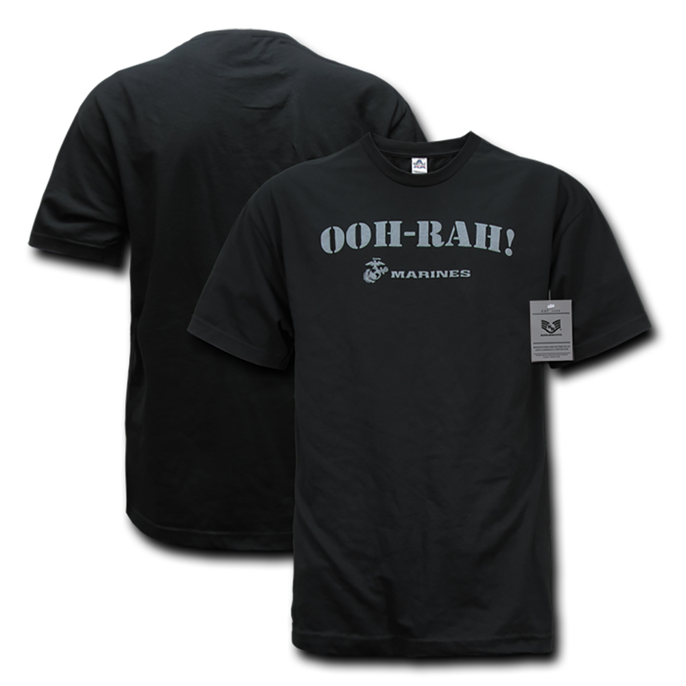 OOH-RAH! Marines Black Shirt - Devil Dog Depot
