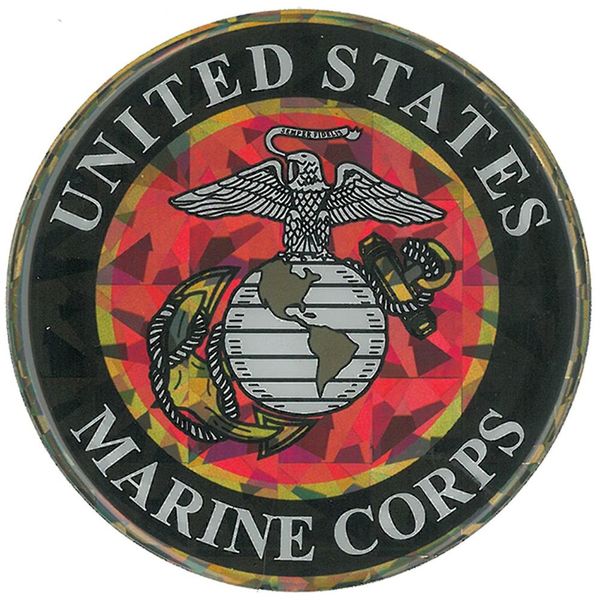 U.S. Marine Crest Reflective Domed Decal - Devil Dog Depot