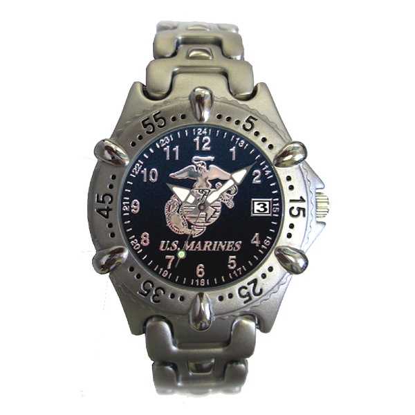 U.S. Marines Chrome EGA Watch - Devil Dog Depot