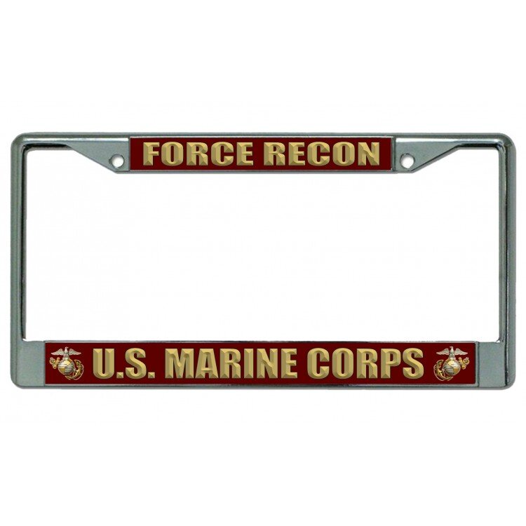 USMC Force Recon License Plate Frame - Devil Dog Depot