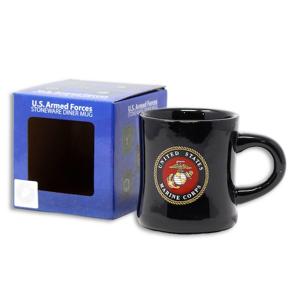 USMC Black Coffee Mug - Devil Dog Depot