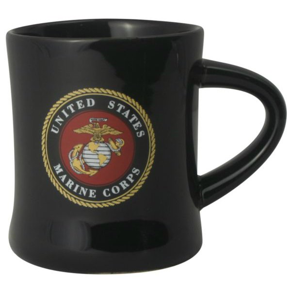 USMC Black Coffee Mug - Devil Dog Depot