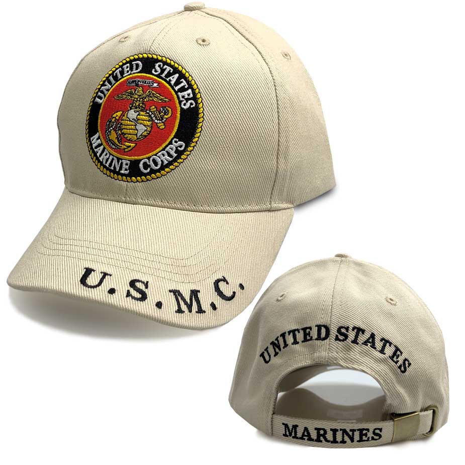 USMC Logo Khaki Cover - Devil Dog Depot