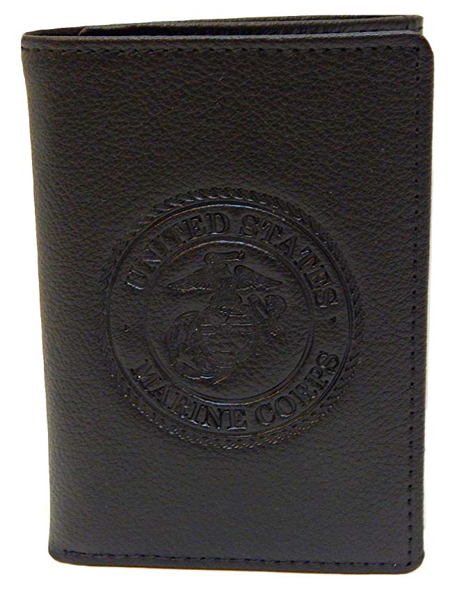USMC Leather Wallet - Devil Dog Depot