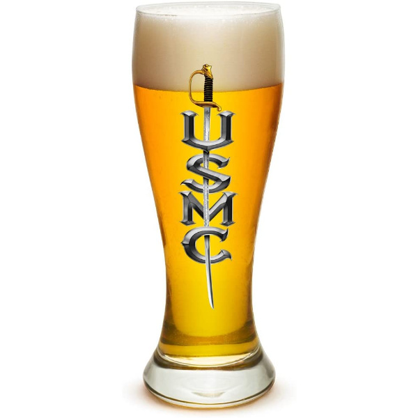 USMC NCO Sword Pilsner Glass - Devil Dog Depot