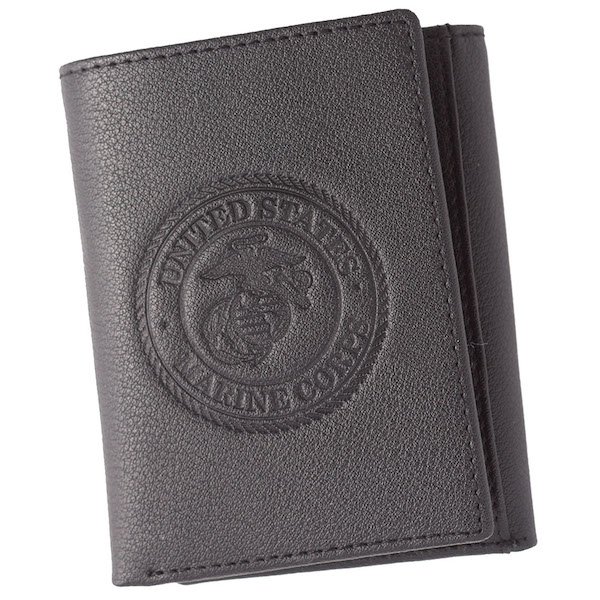 USMC Leather Wallet - Devil Dog Depot