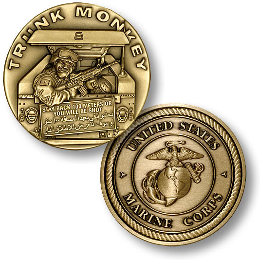 USMC Trunk Monkey Coin - Devil Dog Depot