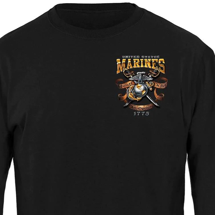 US Marines 'Failure Is Not An Option' Long Sleeve Shirt - Devil Dog Depot
