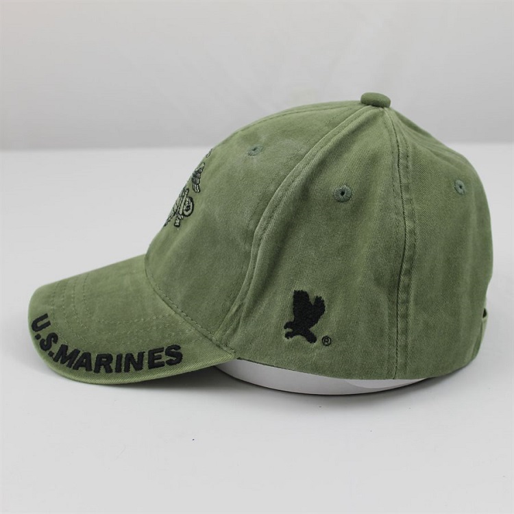 US Marines OD Green Baseball Hat with EGA - Devil Dog Depot