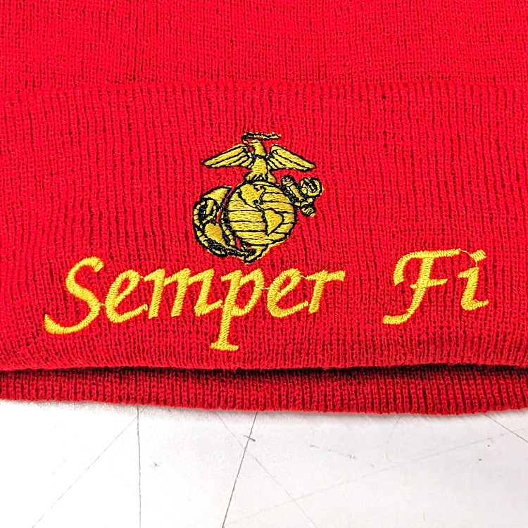 USMC Red Semper Fi & EGA Watch Cap - Devil Dog Depot