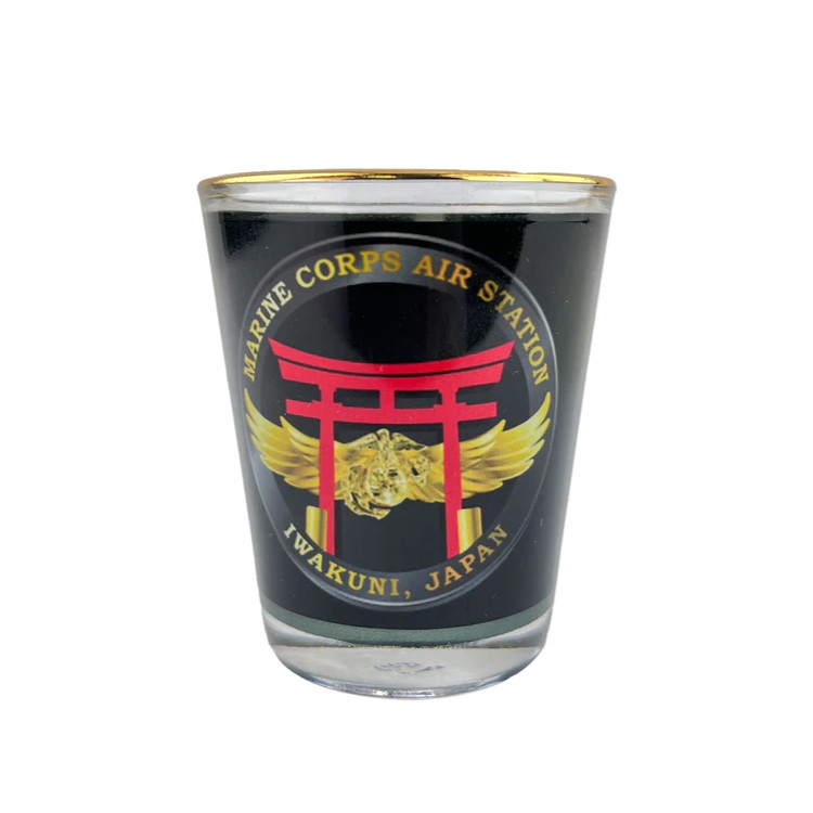 USMC Air Station Iwakuni Japan Shot Glass - Devil Dog Depot