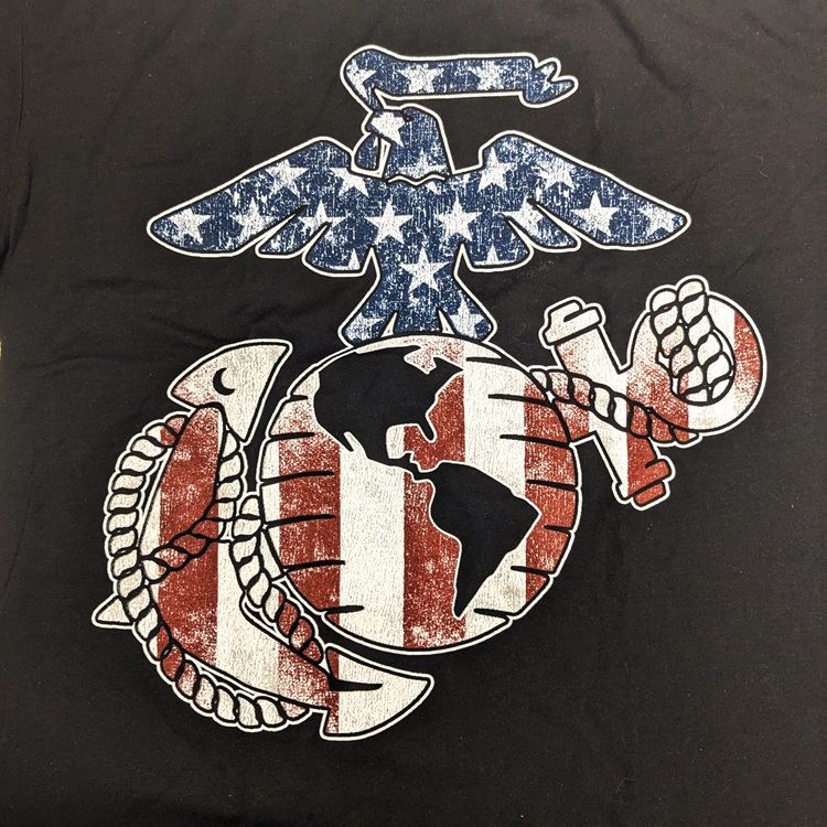 Marine Corps Vintage-Look Patriotic EGA Shirt - Devil Dog Depot