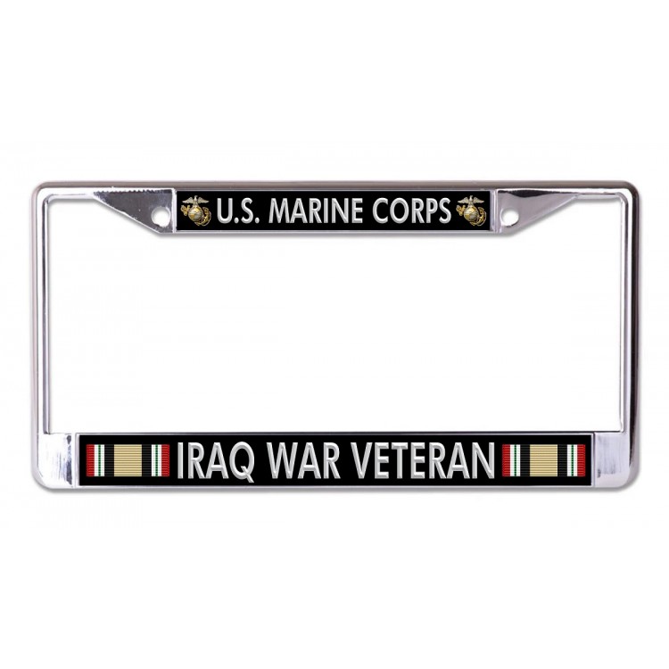 USMC Iraq War Veteran License Plate Frame - Devil Dog Depot