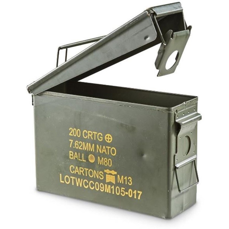 USGI USGI 30 Cal Ammo Can - Waterproof M19A1 7.62MM Canister