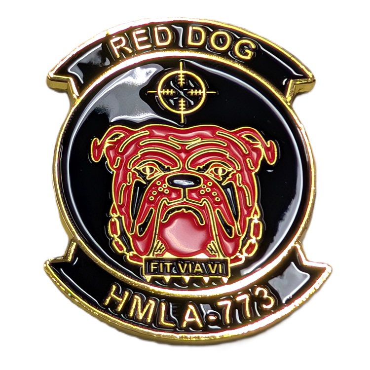 HMLA-773 US Marine Corps Challenge Coin: Red Dog USMC Coin