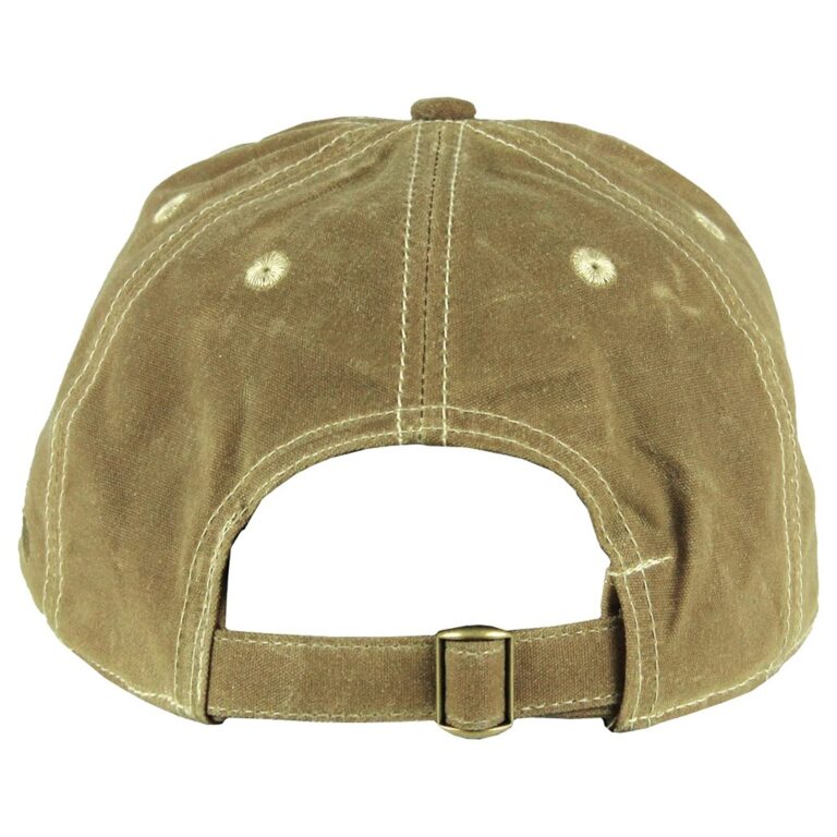 Eagle, Globe, & Anchor Waxed Cotton Tan Baseball Hat: USMC Cover