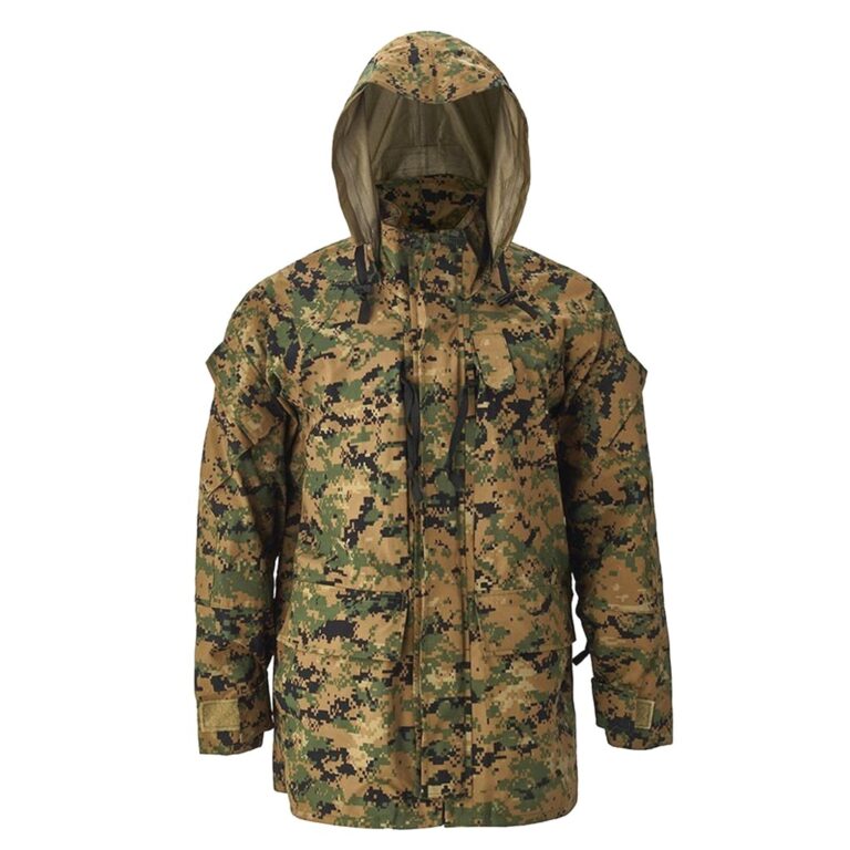 USMC Woodland MARPAT Gore-Tex Parka: US Marine Corps APECS Jacket