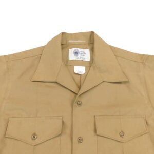 USMC Khaki Short Sleeve Dress Shirt: Tan Charlie Service Uniform